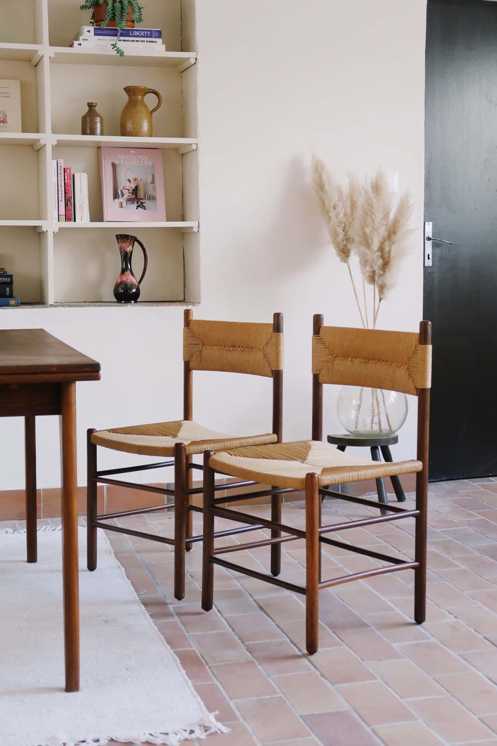 4 chaises cordées style Robert Sentou – Aux Objets Trouvés