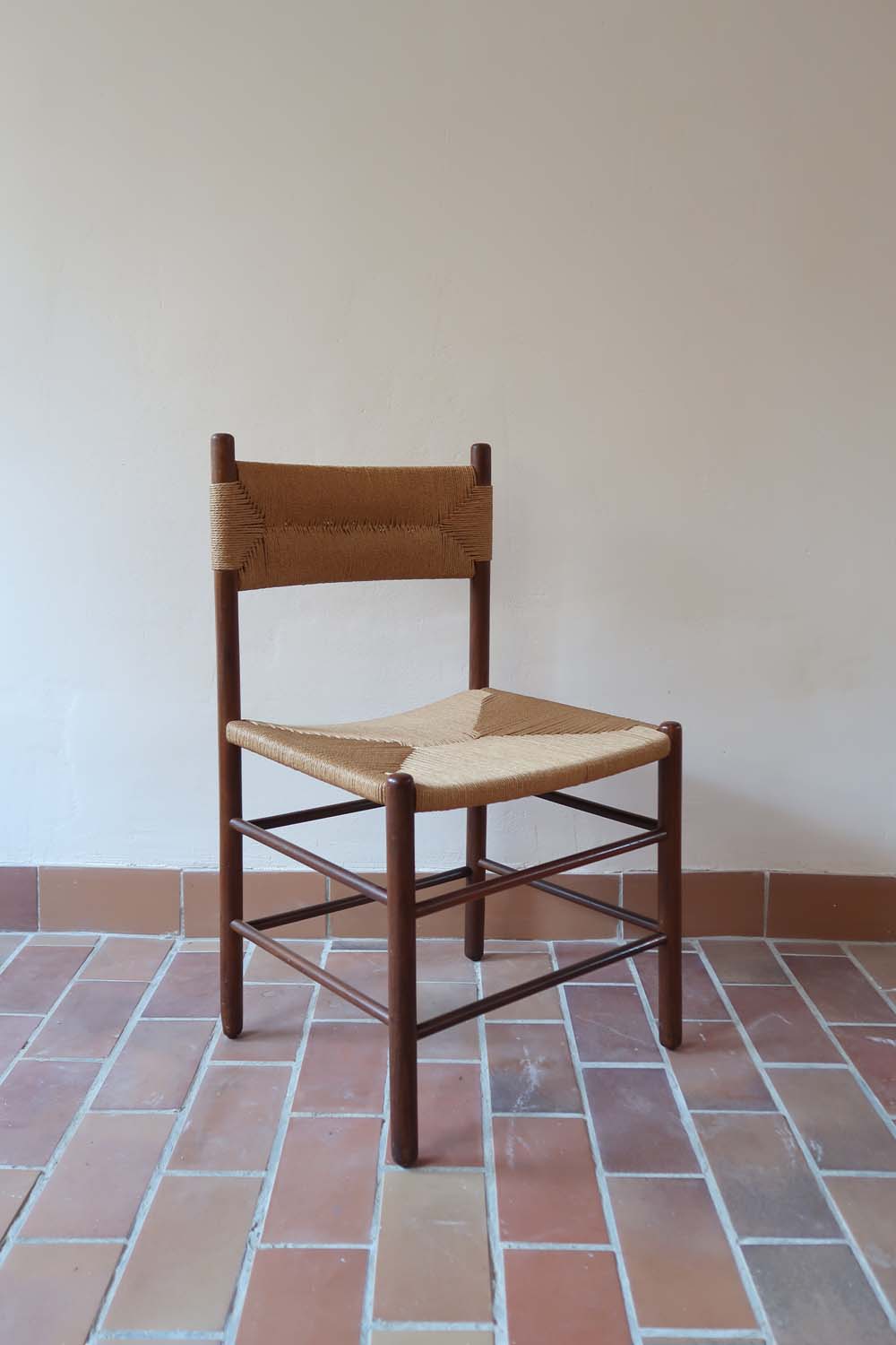 4 chaises cordées style Robert Sentou – Aux Objets Trouvés